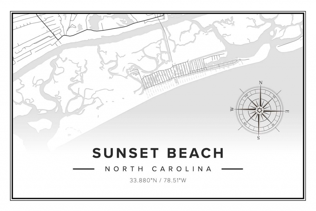 Sunset Beach Map - Islands Art & Bookstore